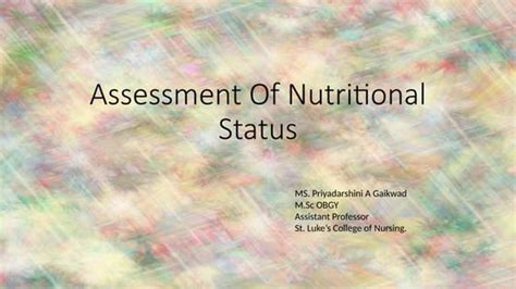 Assessment Of Nutritional Status Pdf