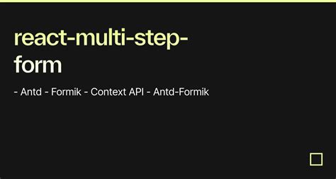 React Multi Step Form Codesandbox