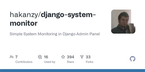 Github Hakanzy Django System Monitor Simple System Monitoring In Django Admin Panel