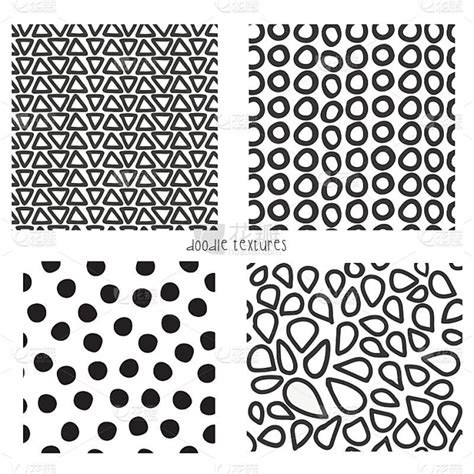 无缝矢量涂鸦纹理集4。重复背景的黑白三角形,点,马赛克形状,圆。单色模式。用于页面填充,背景,横幅,素材 花瓣网 无缝矢量涂鸦纹理集4。重复背景的黑白三角形,点,马赛克形状,圆。单色模式。用于页面填充,背景,横幅,素材 花瓣网
