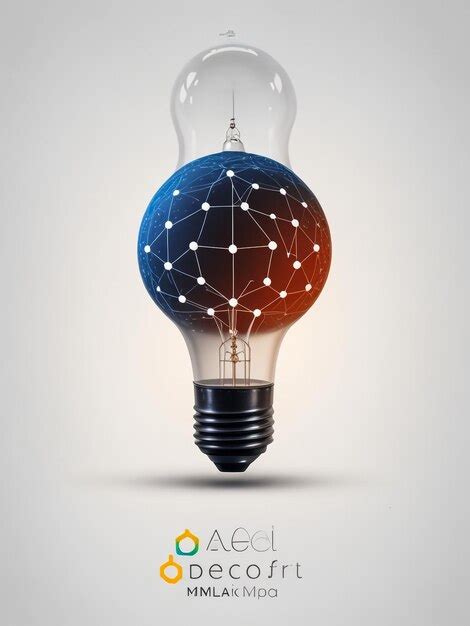Premium Photo A Minimalist Logo Bulb Data Science And Deep