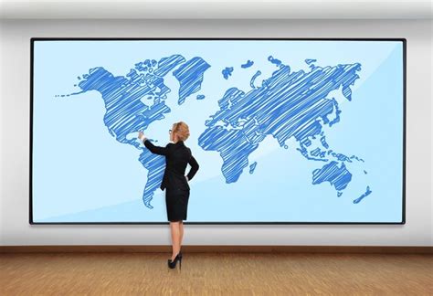 Premium Photo Plasma With World Map