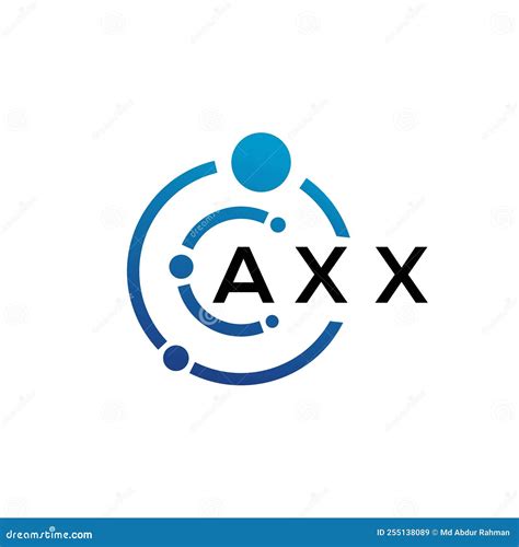 Logo De Lettre Axx Sur Fond Noir Concept De Logo De Lettre Axx