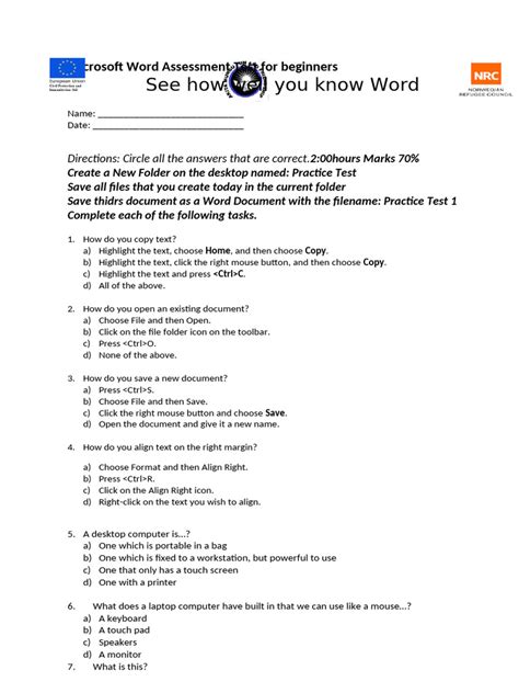 Word Test Assignment Pdf Icon Computing Window Computing
