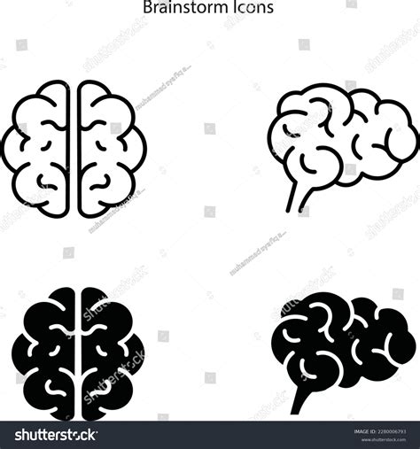 Brainstorm Icon Monochrome Simple Sign Brainstorming Stock Vector Royalty Free 2280006793