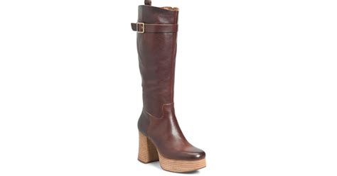 Kork Ease Kork Ease Becky Platform Knee High Boot In Brown Lyst
