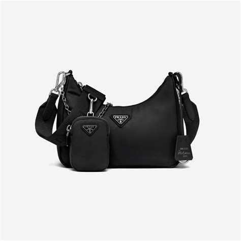 프라다 리에디션 2005 리나일론 숄더백 블랙 Prada Kream