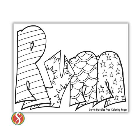 Free Rynn Coloring Page — Stevie Doodles
