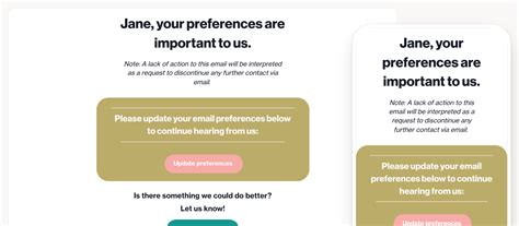 Email Preference Update Ortto Templates