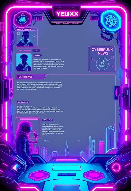 Cyberpunk Theme Layout Screen For A Tech Streamer With Neon Colors Cyberpunk Theme Layout Screen For A Tech Streamer With Neon Colors