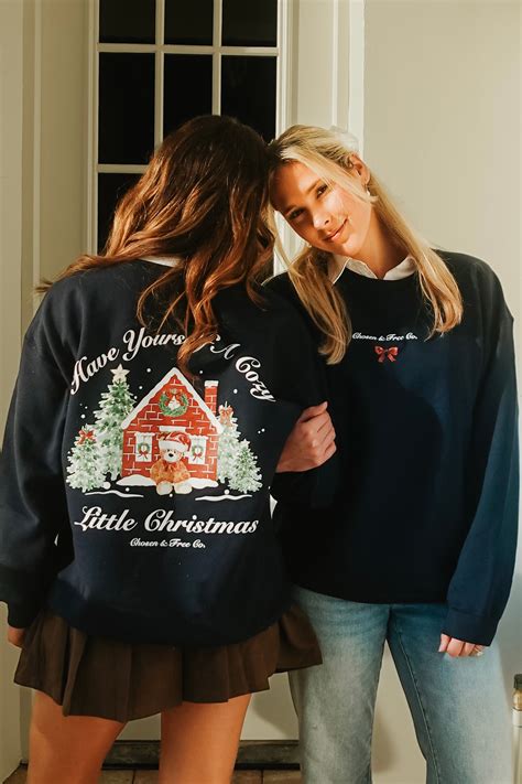 Christmas Sweatshirt Cozy Chosen And Free