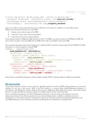 Oracle RAC Oracle Data Guard And Pluggable Databases When MAA Meets Oracle Multitenant Paper