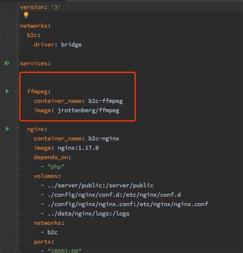 Ffmpeg In Docker Compose Could Not Be Started Stack Overflow