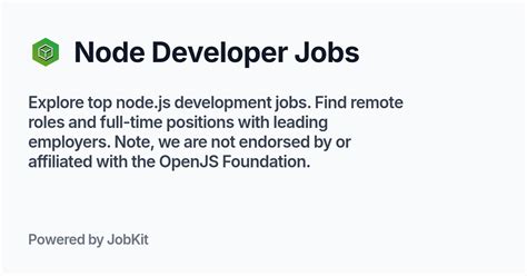 Node Developer Jobs