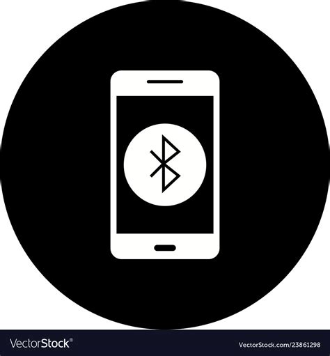 Bluetooth Mobile Application Icon Royalty Free Vector Image