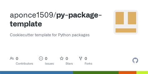 Github Aponce1509py Package Template Cookiecutter Template For