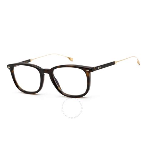Hugo Boss Unisex Tortoise Rectangular Eyeglass Frames Boss1359