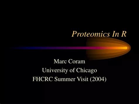 Ppt Proteomics In R Powerpoint Presentation Free Download Id 3194990