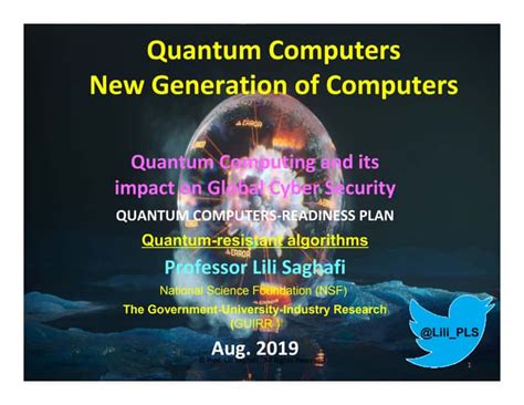 cyber security and post quantum cryptography by professor lili saghafi pdf