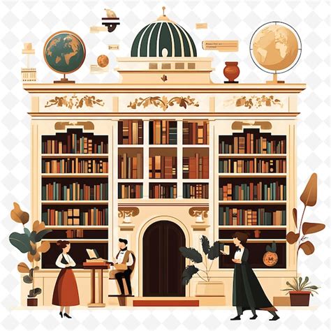 A Poster For A Library Called The Library Of The Bookcase Premium Ai Generated Psd