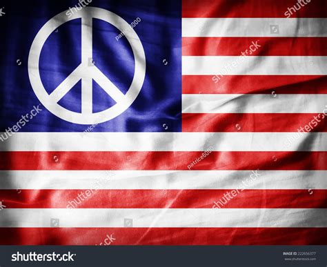 American Flag Peace Symbol Stock Illustration 222656377 Shutterstock
