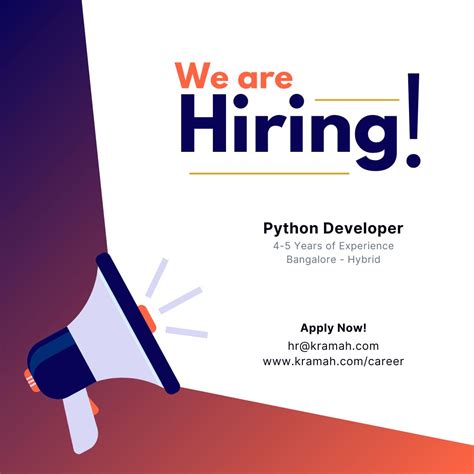 Pythondeveloper Hiring Bangalorejobs Softwarejobs Cmmlevel5 Pythonscripting Hybridwork