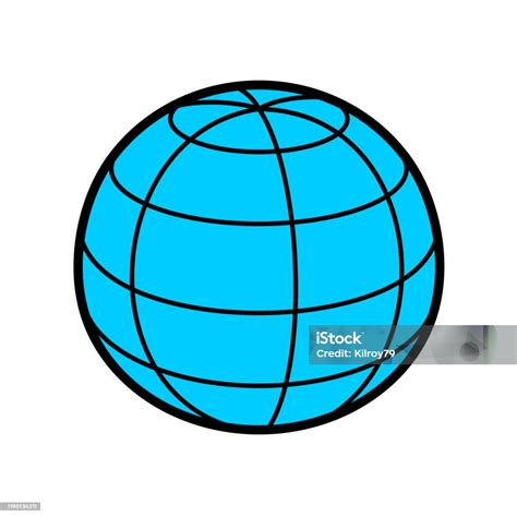 와이어 프레임 선 지구 지구 구 구 3d 그림입니다 파란색 행성 원근 뷰 기호입니다 조정 가능한 스트로크 너비 0명에 대한 스톡 벡터 아트 및 기타 이미지 Istock