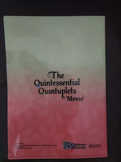 Quintessential Quintuplets Movie Folder Hobbies And Toys Books