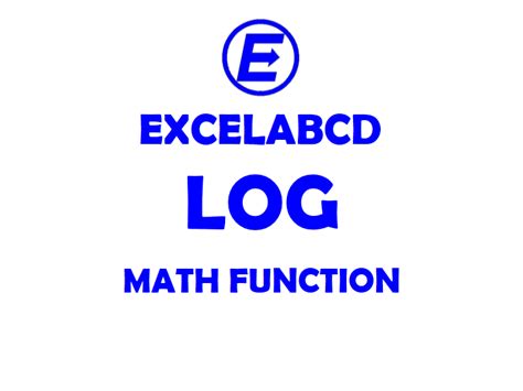 Excel Log Function Excelabcd
