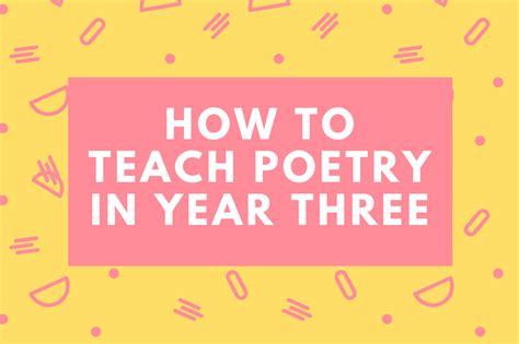 How To Teach Poetry In Year Three The Teaching Couple