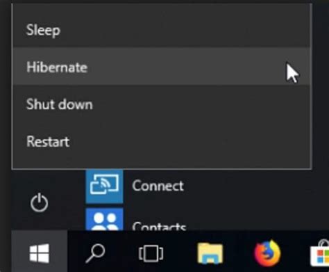 Windows 10 Add Hibernate Shutdown