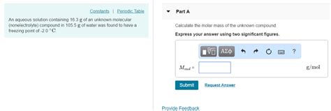 Solved Constants Periodic Table Part A An Aqueous Solution Chegg