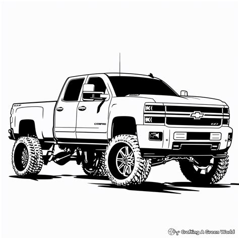 Chevy Silverado Truck Coloring Pages 2025