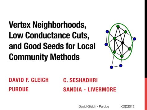 Vertex Neighborhoods Low Conductance Cuts And Good Seeds For Local Community Methods Ppt