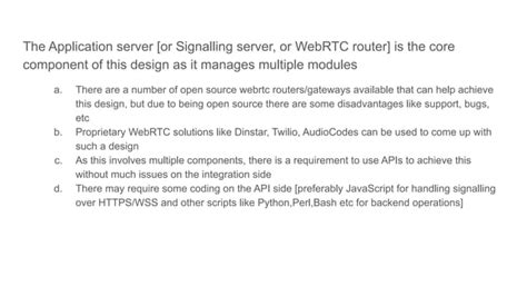 WebRTC Infrastructure Design PPT
