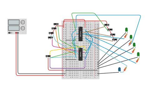 Circuit Design 4 Bit Adder Tinkercad