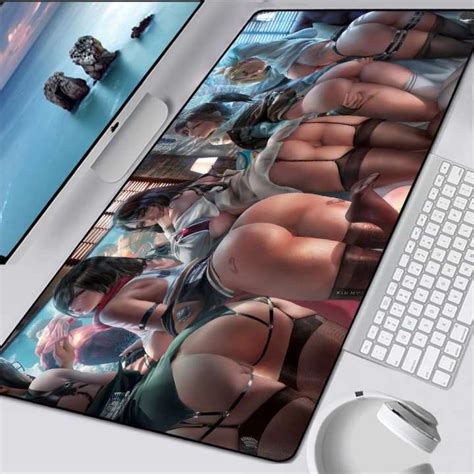 Leuke Meisjes Anime Sexy HD Printing XXL Mouse Pad Gamer Accessory Hot Large Computer Lock Edge