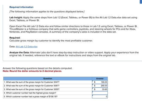 Required Information Q The Following Information