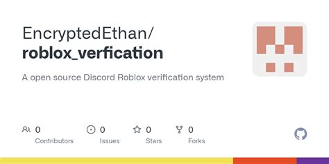 Github Encryptedethan Roblox Verfication A Open Source Discord Roblox Verification System