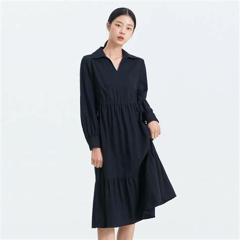 셔츠카라 롱 원피스 Miwowbt91c 이랜드몰