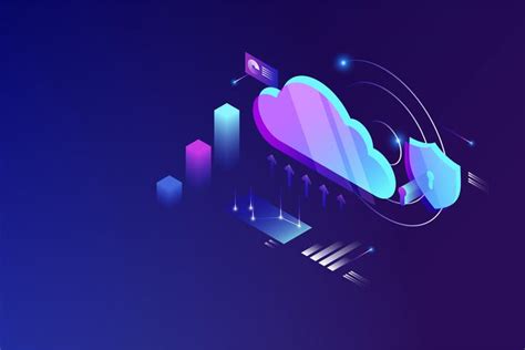 Cloud Data Computing Isometric Concept Cloud Online Data Storage