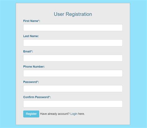 User Registration And Login System With Php And Mysql Coderszine
