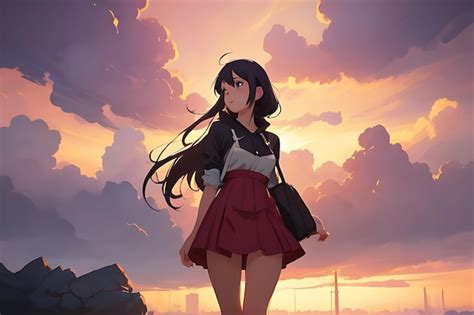 Una Chica De Anime Linda Y Sexy Foto Premium