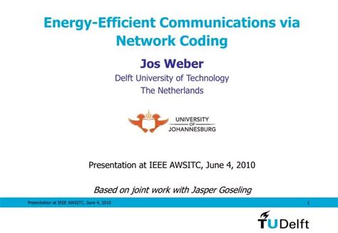 Ppt Energy Efficient Communications Via Network Coding Powerpoint Presentation Id5556968