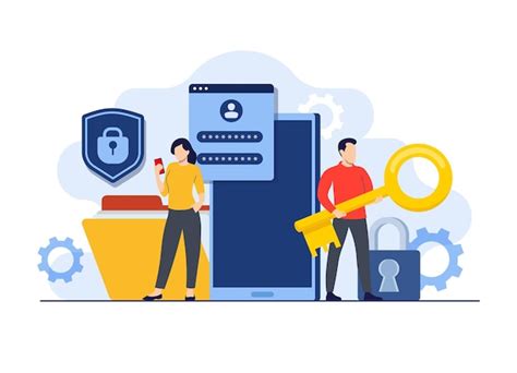 Premium Vector Personal Data And Account Protection Password Secure