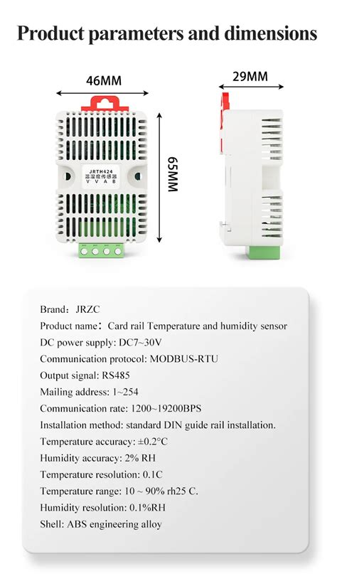 Rs485 Modbus Temperature Sensor Modbus Temperature Instruments For
