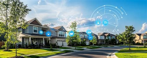 Smart Home Automation System Controlling Modern Houses In Suburb