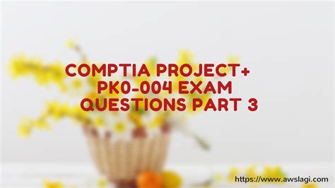 CompTIA Project Exam Questions Part Ver