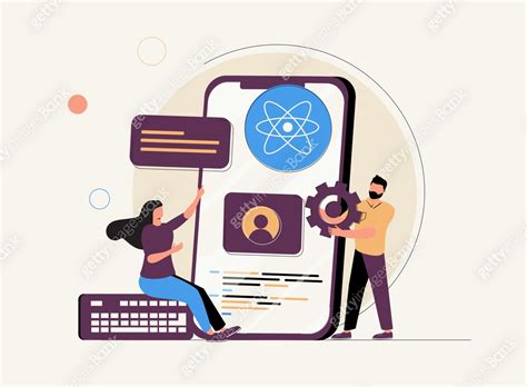 Mobile App Development Process Abstract Concept Vector Illustration Set React Native Mobile App