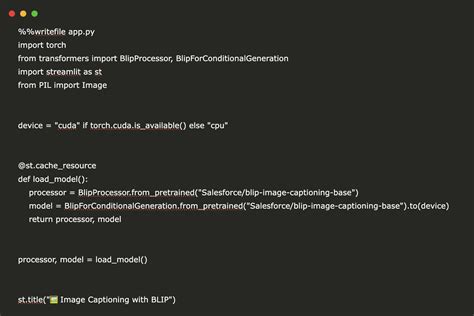 a coding guide to build a multimodal image captioning app using